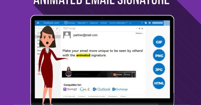 Design Static And Animated Attractive Email Signature GIF | Business ...
