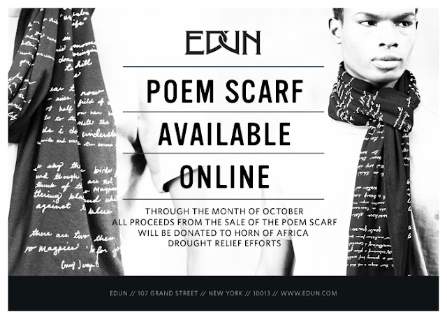 DIARY OF A CLOTHESHORSE: EDUN Poem Scarf available now at www.edun.com ...