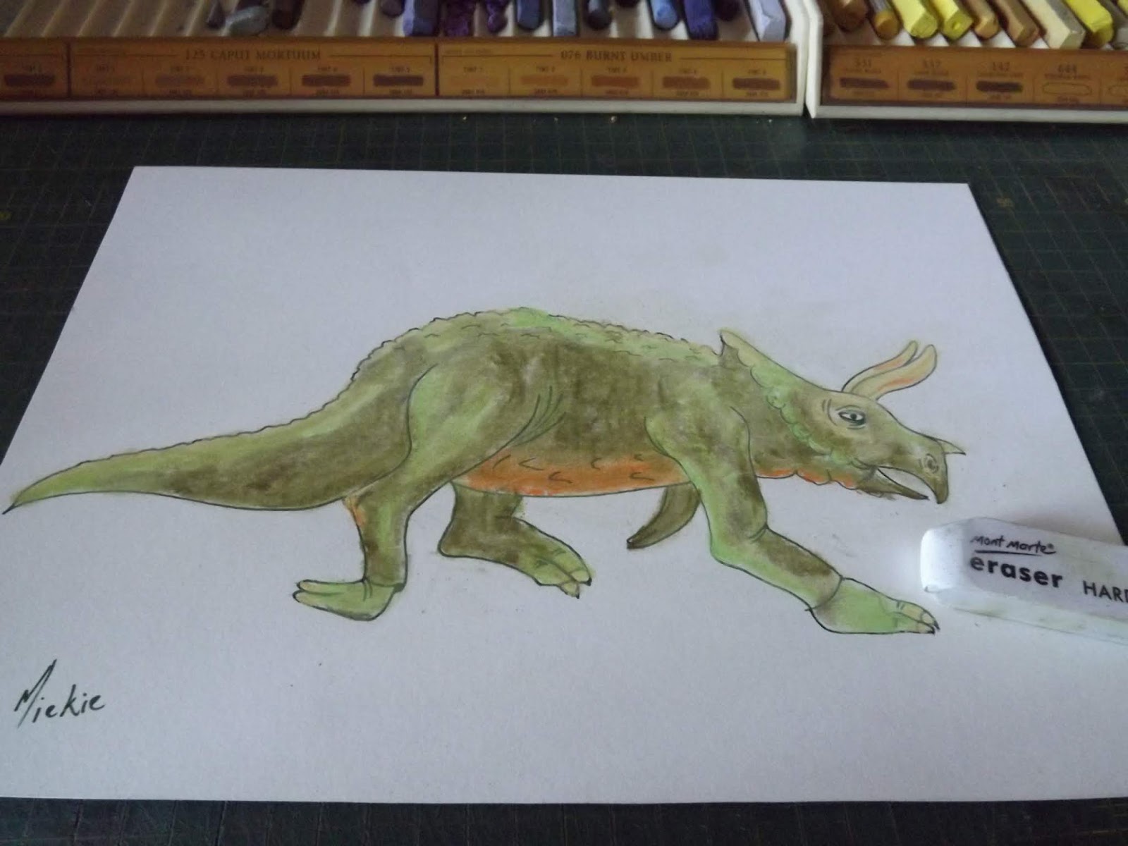 A Pretty Talent Blog: How to draw: A Triceratops