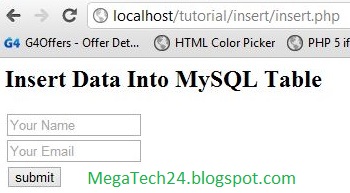 PHP MySQL Insert - Web Development and Web Design Codes