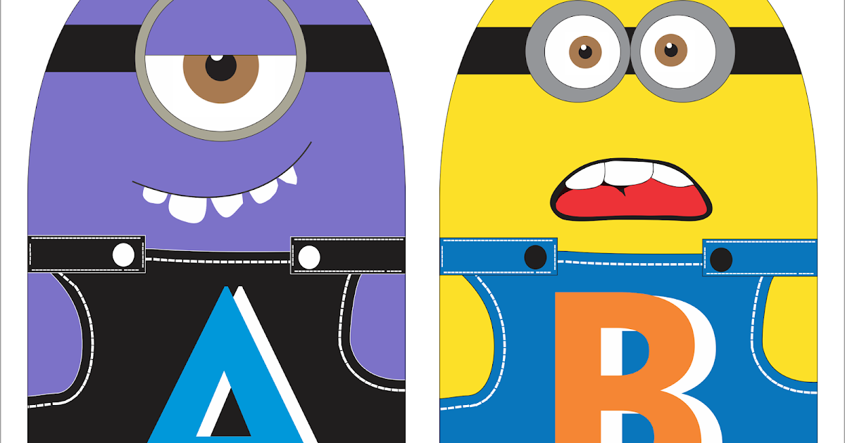 Abecedario de los Minions en Colores. Minions and Antiminions Letters ...