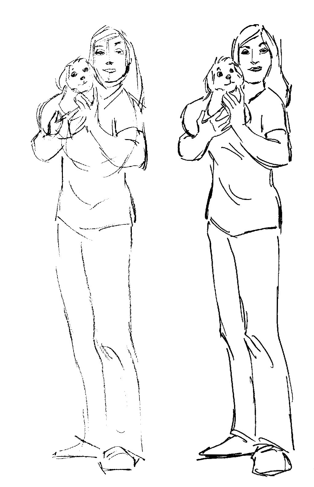 Anm Stuff and Art: Dual Pose with Puppy