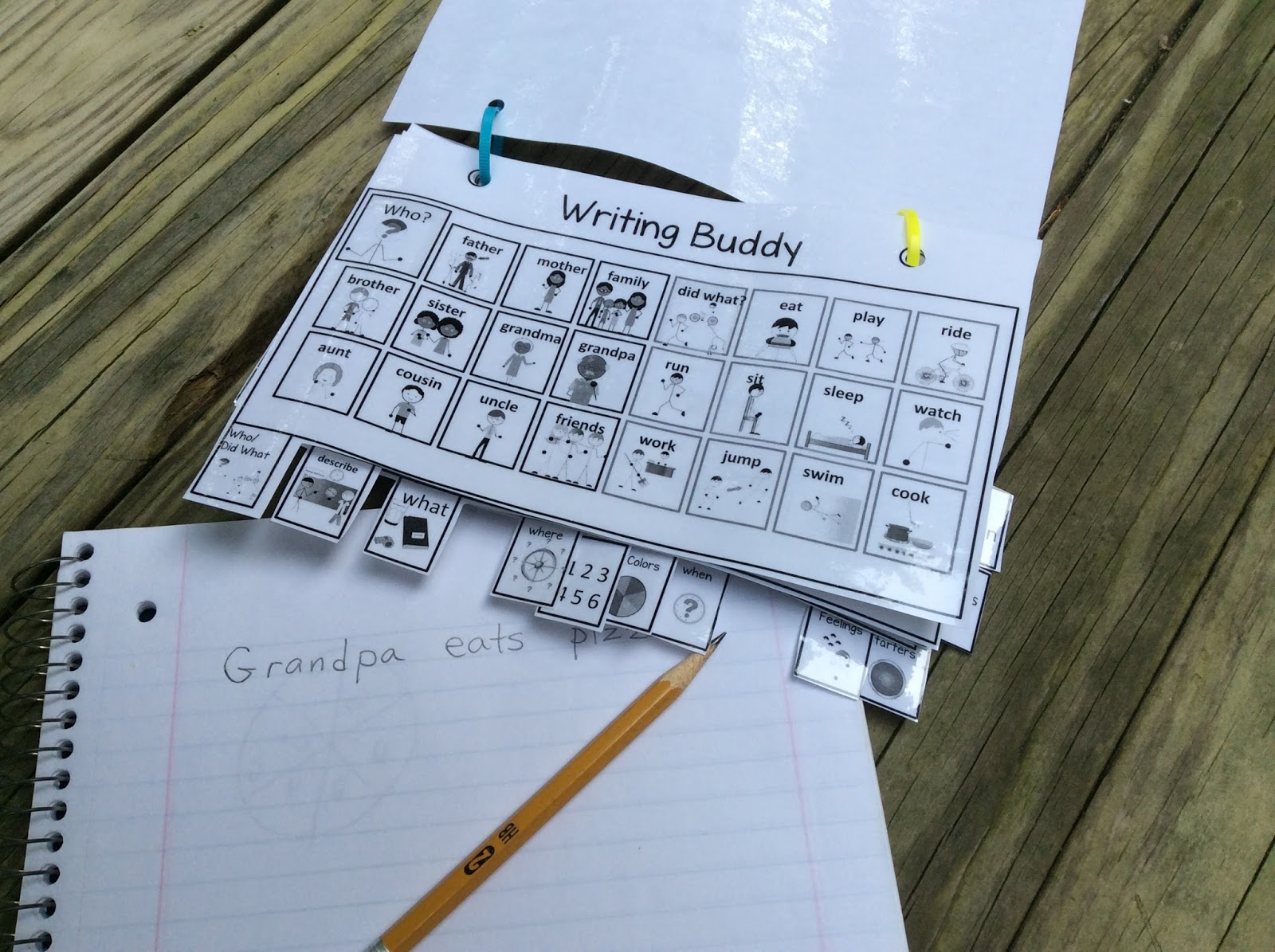 Chapel Hill Snippets: Writing Buddy--Assistive Technology Low Tech Flip ...