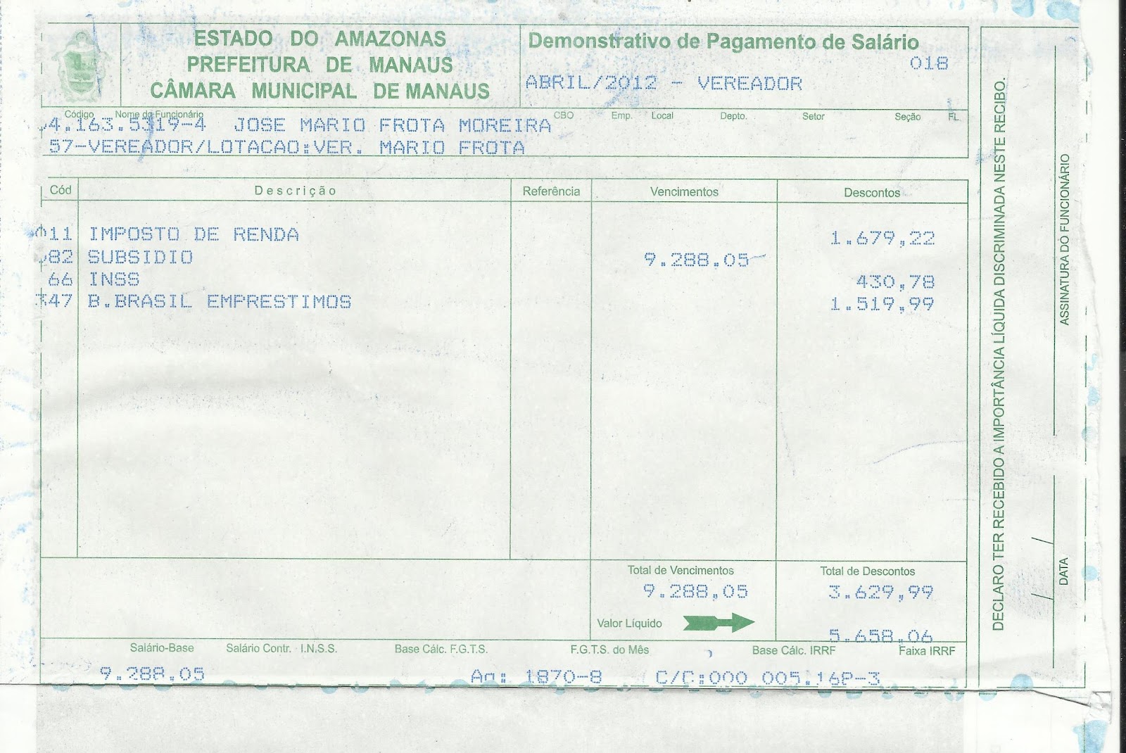 MÁRIO FROTA EM AÇÃO: MÁRIO FROTA DIVULGA SEU CONTRACHEQUE AO EVOCAR ...