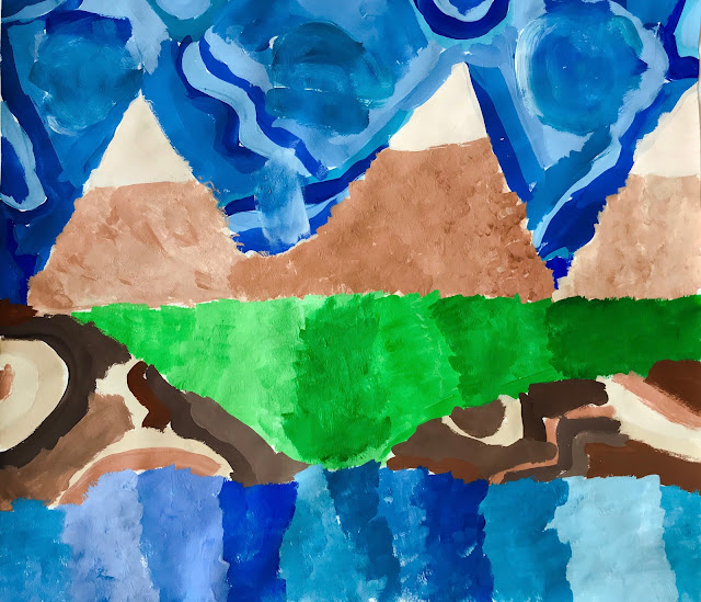 Paintbrush Rocket: 6th Grade Abstract Landscapes!