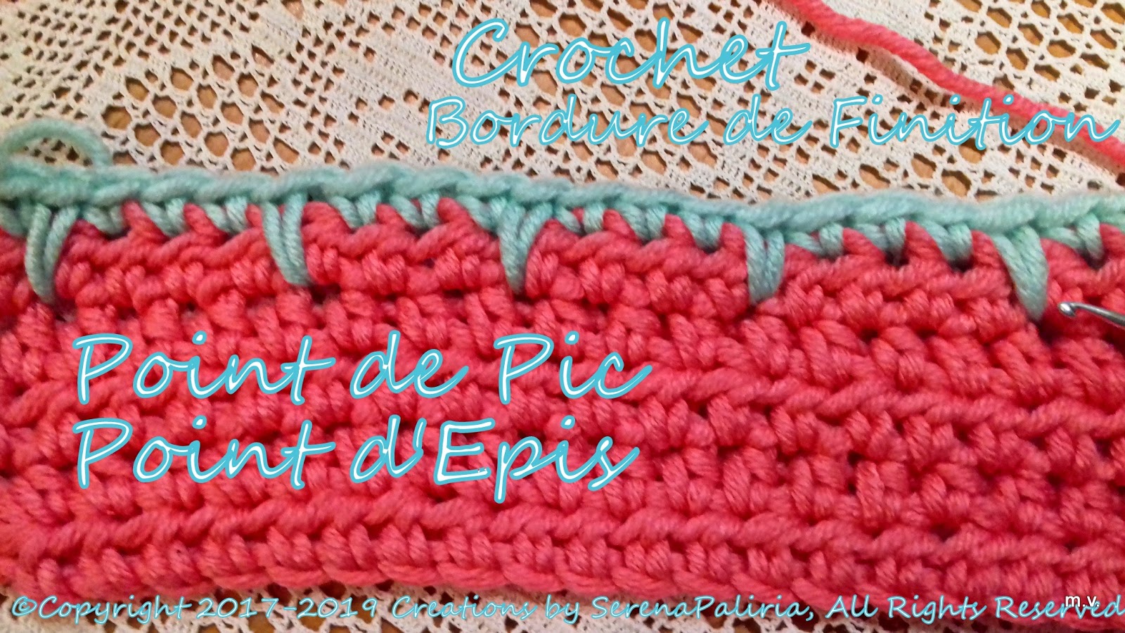 Creations By SerenaPaliria: Crochet Bordures: POINT d' EVENTAIL et ...