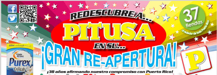 Ahorros Diarios Usando Cupones: Re-apertura tiendas PITUSA