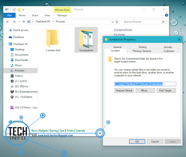 Cara Merubah Folder Default Screenshot di Windows 10 - TECH INFO
