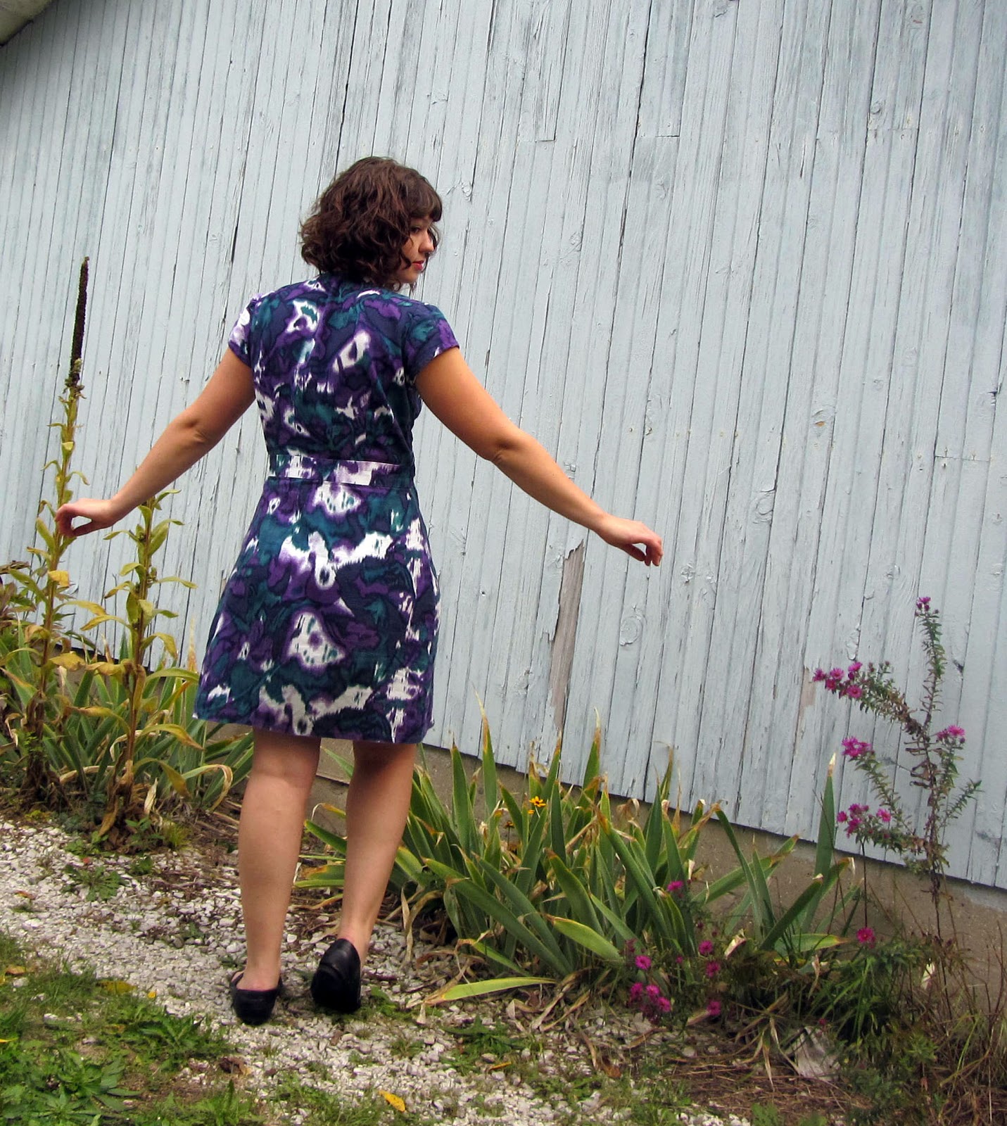 Errant Pear: Finished wrap dress - New Look 6674