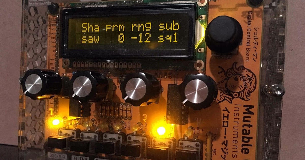 MATRIXSYNTH: Mutable Instruments Shruthi-1 Yellow Magic Tabletop Synthesizer