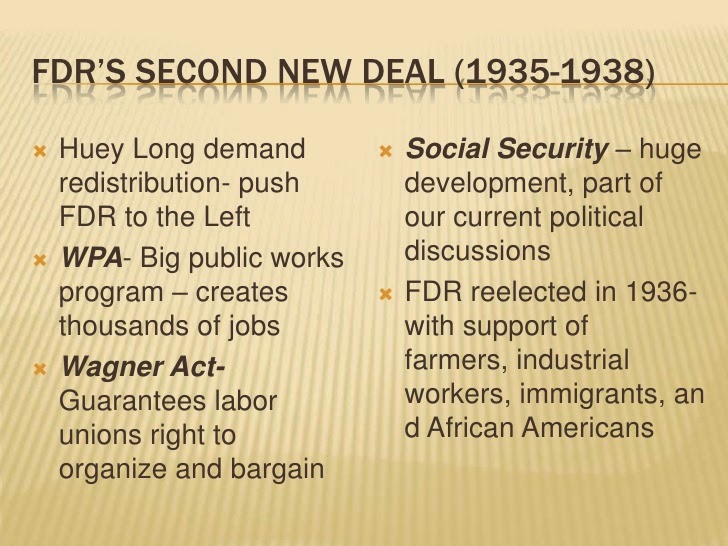 Second New Deal Programs