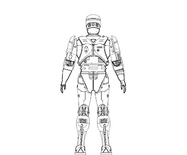 #7 Robocop Coloring Page