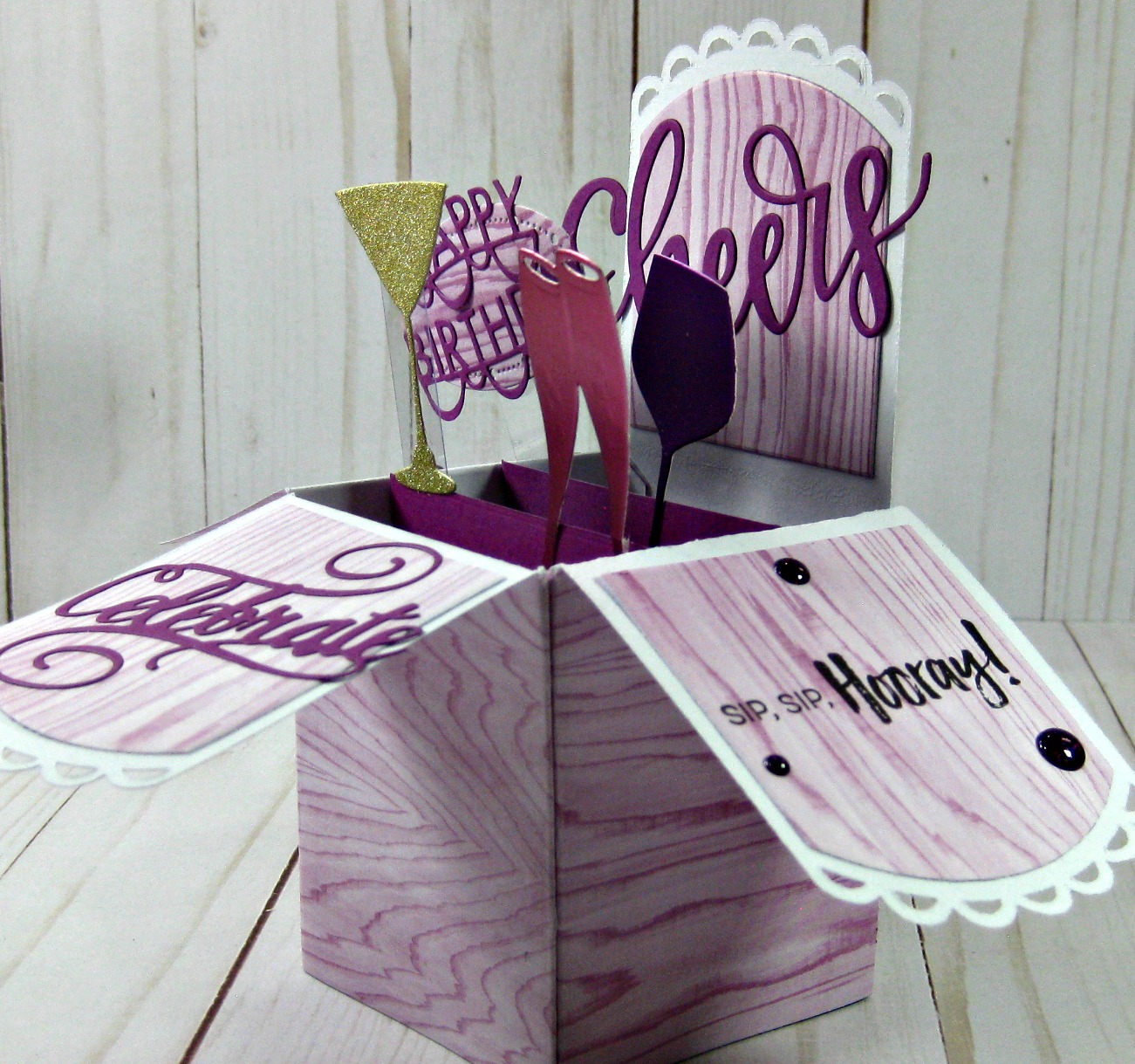 Karen's Kreative Kards: More Die Cut Crazy - Card In a Box For a Wine ...