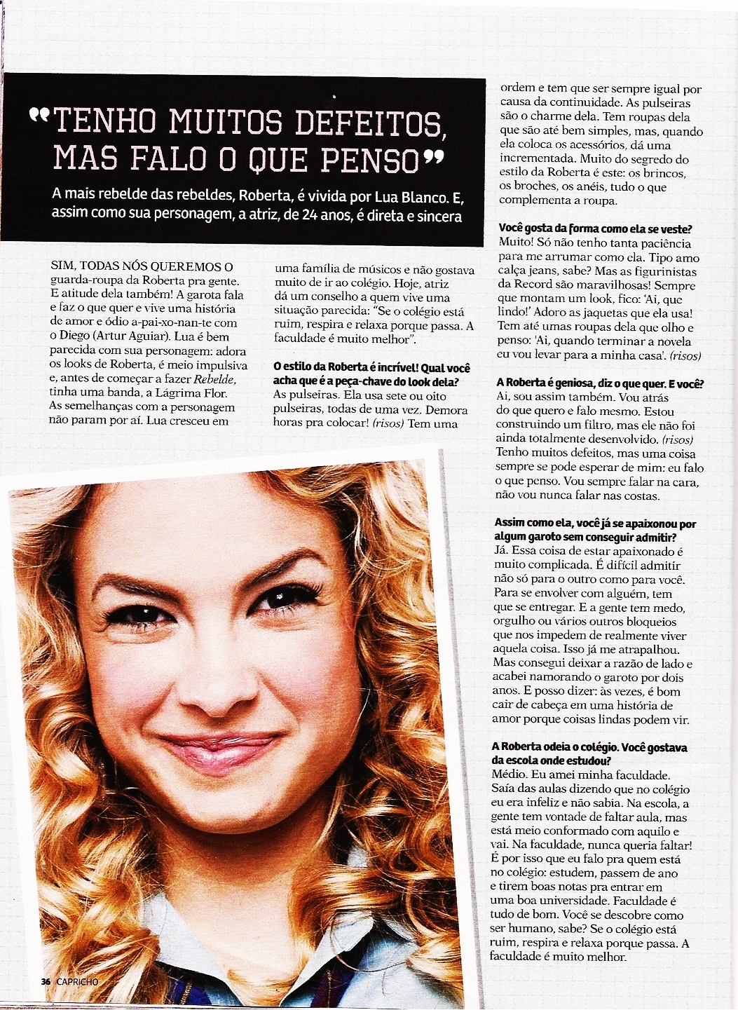 Lua Blanco News | Sua fonte sobre Lua Blanco: Lua, Sophia e Melanie na capa da Capricho.