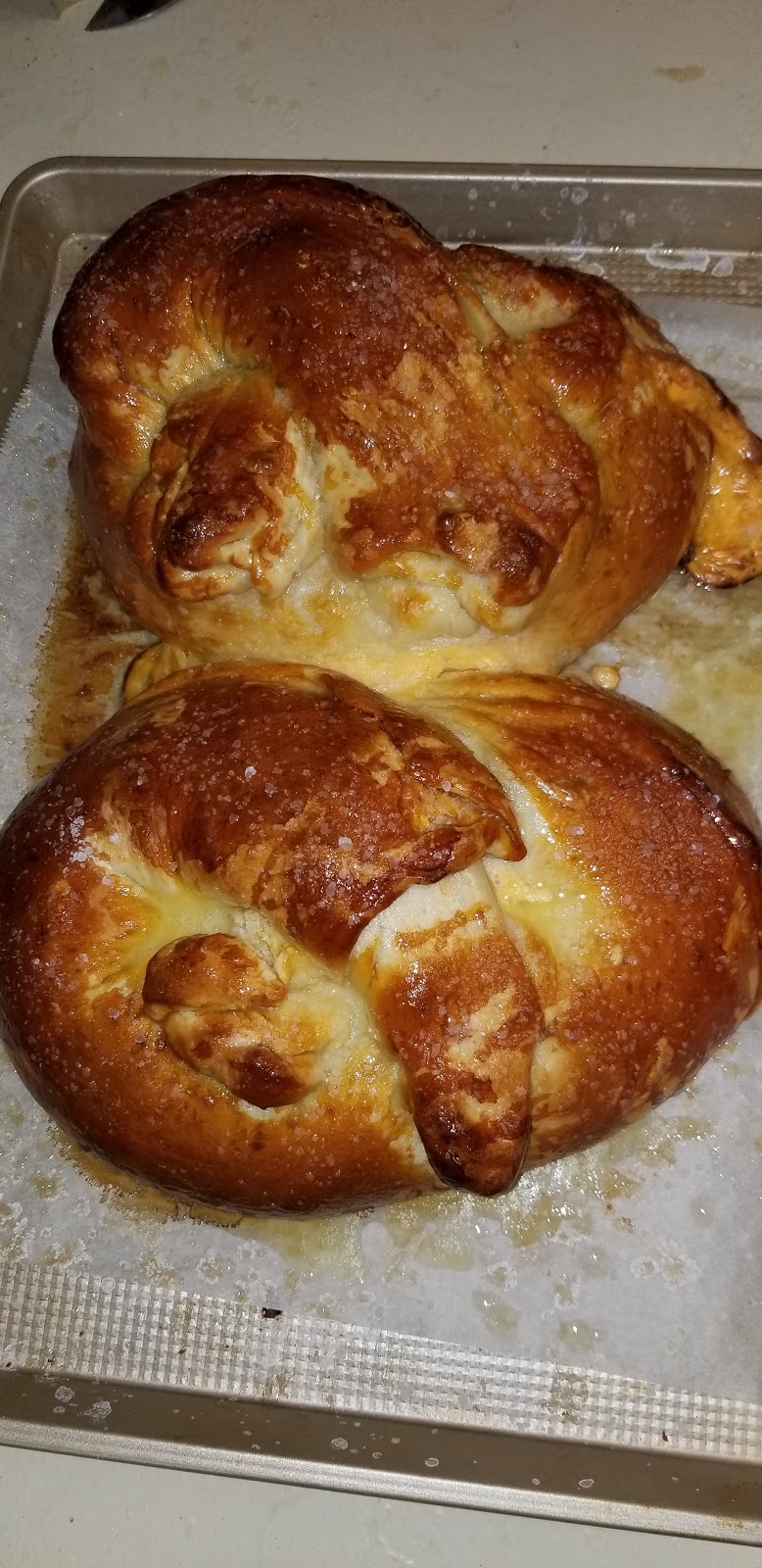 Giant Cheese Stuffed Pretzel