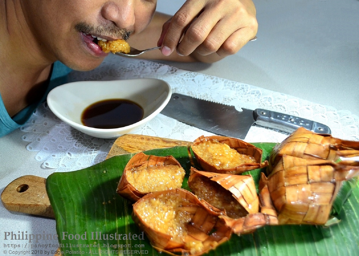 Philippine Food Illustrated: puso (sweetened rice)