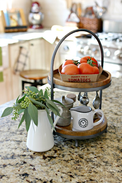 Using Tiered Stands Around the House | Golden Boys & Me