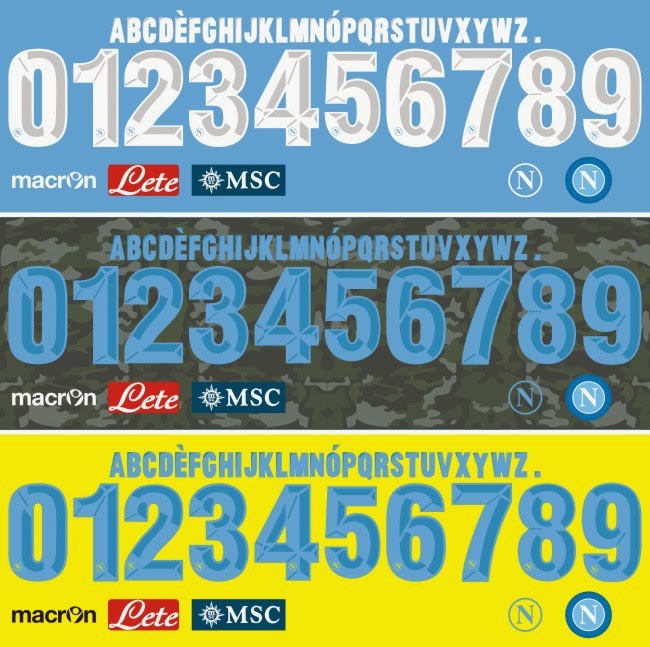 Diseños, vectores y más: SSC Napoli 2013 2014 tipografia