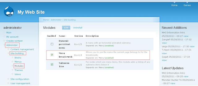 Drupal Bits: Menu Breadcrumbs