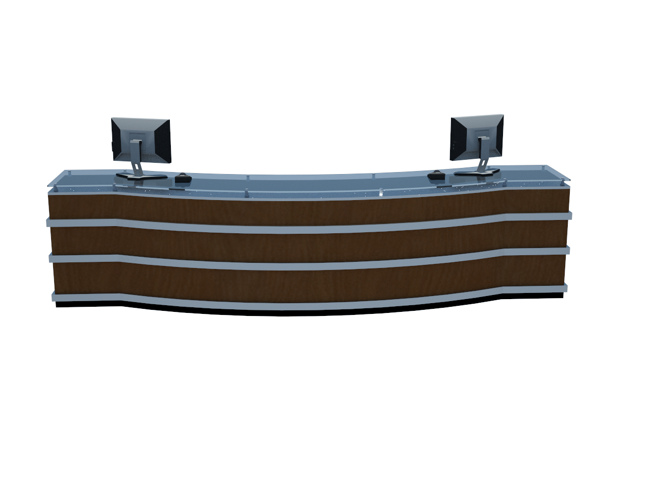 I.Design.Edge.Studio: Reception Counter (3D View Fully Rendered)