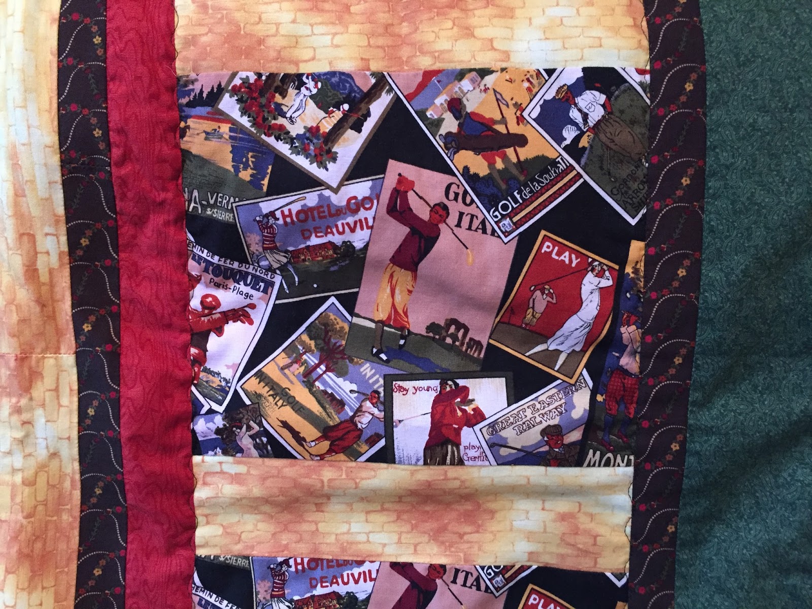 Katie's Comforters Guild: Dawn's Golf Quilt