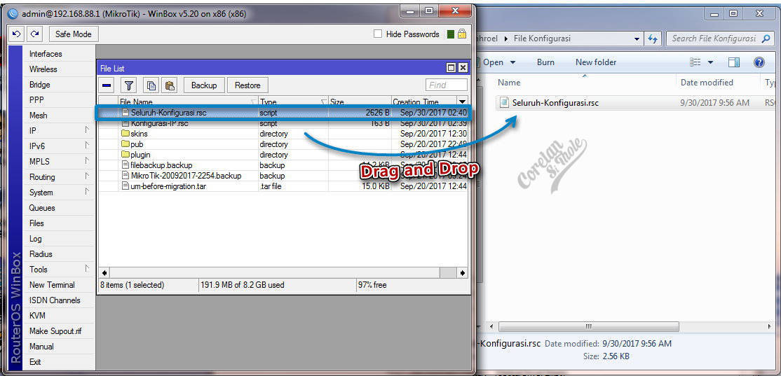 [Lab 12] Cara Export dan Import Konfigurasi MikroTik - Sahroel Project Blog