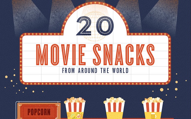 20 Movie Snacks from Around the World #infographic - Visualistan