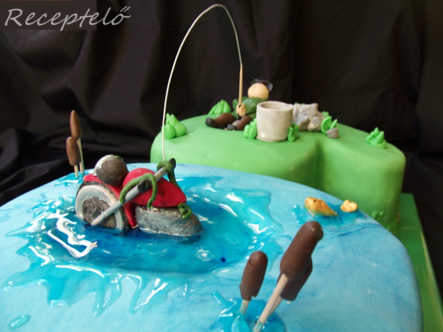 Receptelő: Horgászos-motoros torta 60. születésnapra