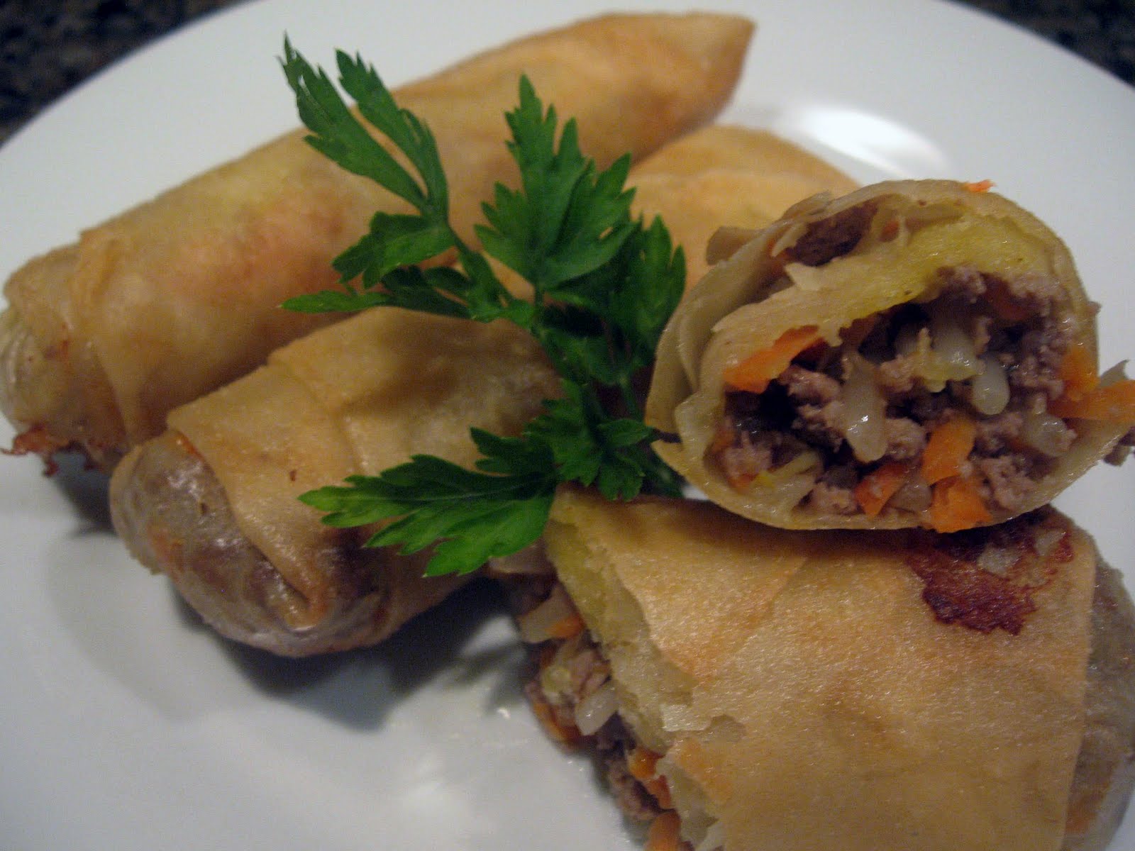 LtDan'sKitchen.com: Pritong Lumpia with Togue - Fried Spring Rolls with ...
