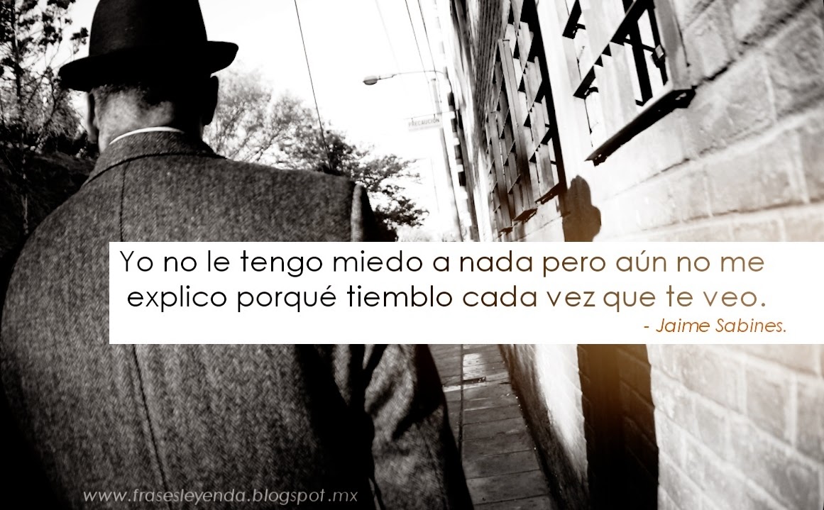 Yo no le tengo miedo a nada pero aún no me explico porqué tiemblo cada ...