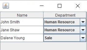 Java Solutions: [Solved] JComboBox in JTable automatically displays a ...