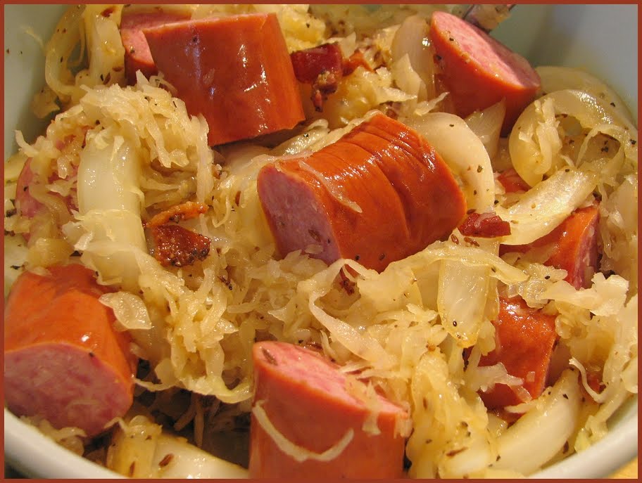 Fat Johnny's Front Porch: Kraut & Kielbasa Bake