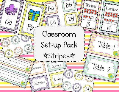 Mr. First Grade: Classroom Set-up Pack