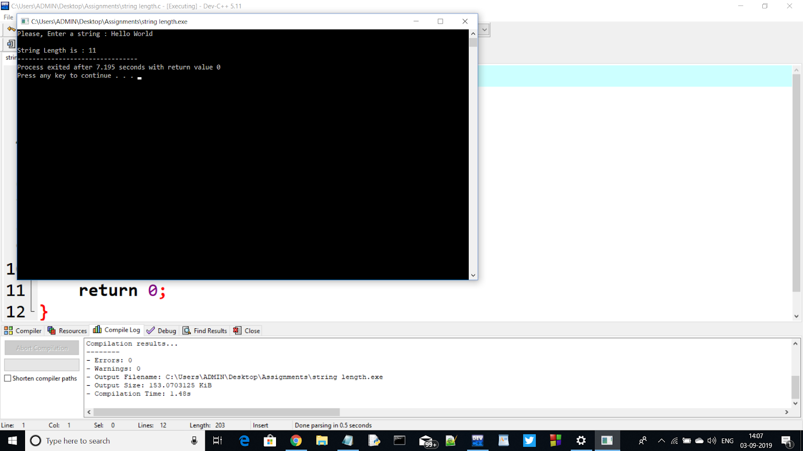Length Of A String Using Strlen In C Language