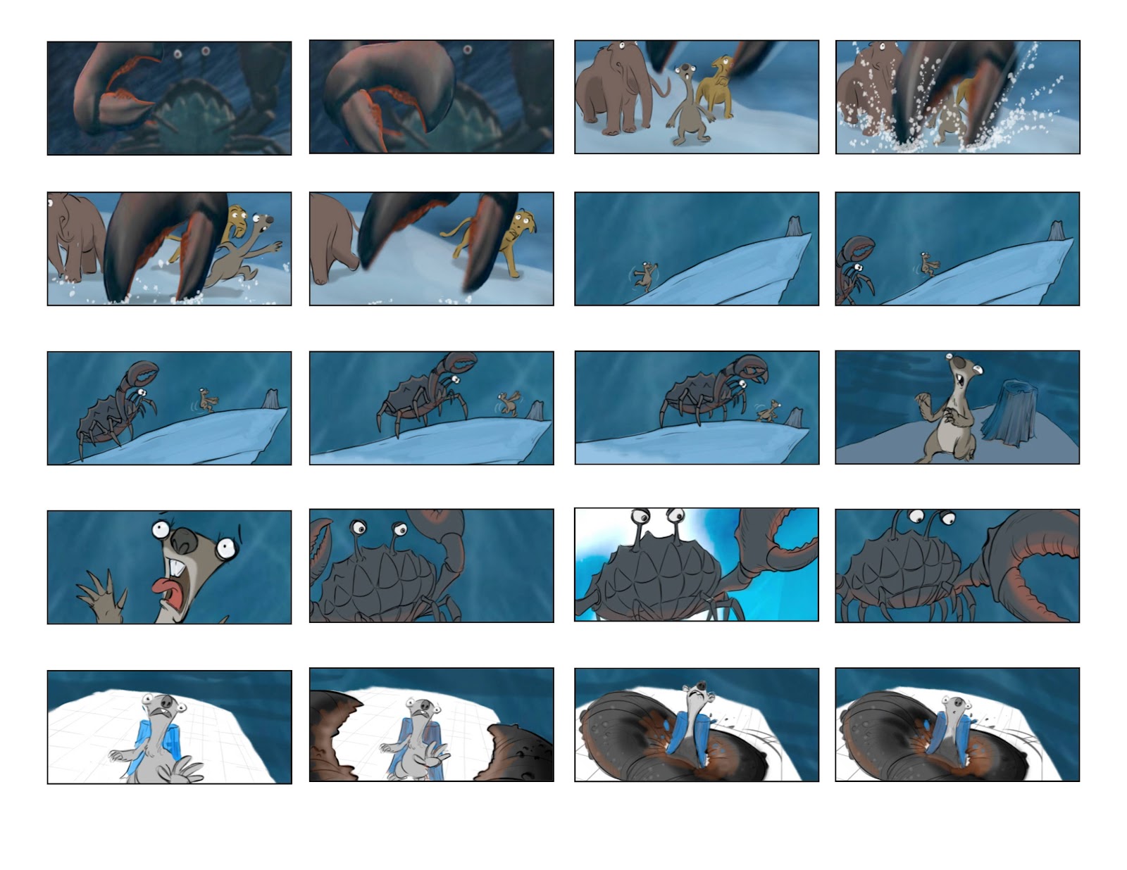 Francis Glebas - Critical Opalescence: Storyboards from icy times...