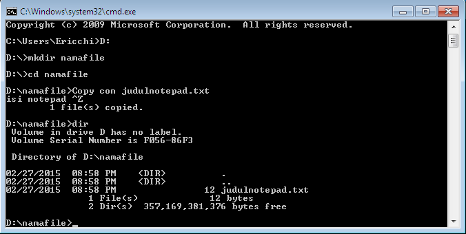 Cara membuat file notepad (.txt) menggunakan CMD | Berbagi Informasi