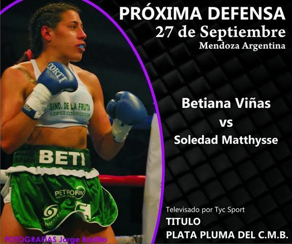 Boxeadoras Argentinas: Afiche Promocional: Betiana Viñas frente a ...