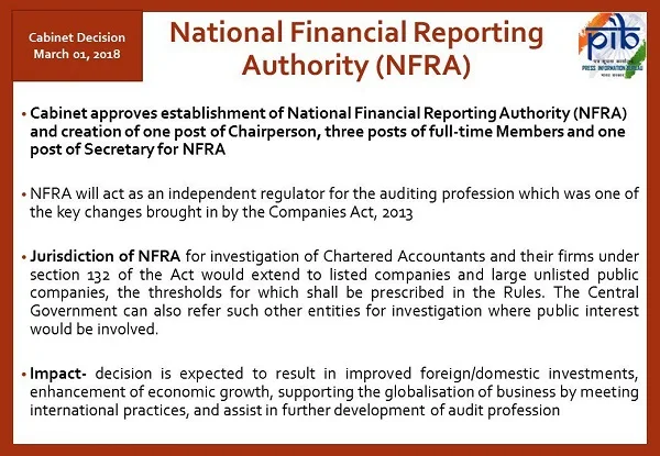 National Financial Reporting Authority (NFRA) approved by Cabinet ...