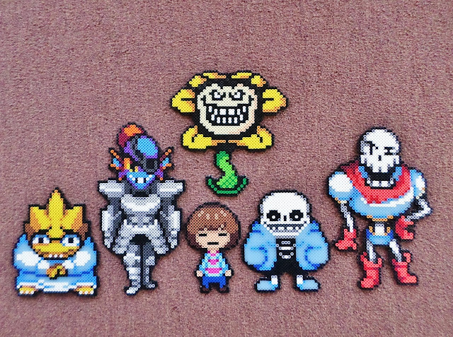 Long Black Fingers : Undertale Perler Beads