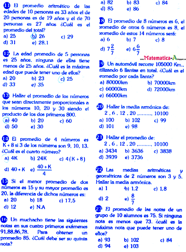 PROMEDIOS CONCEPTOS Y EJERCICIOS DESARROLLADOS PASO A PASO ...