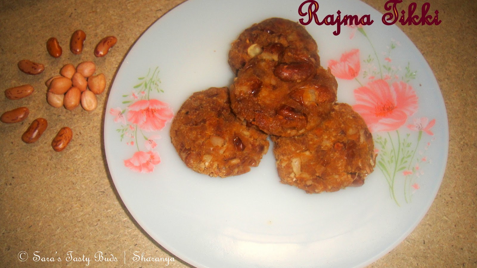 SARA'S TASTY BUDS: Rajma Tikki / Rajma Cutlet / Red Bean Cakes