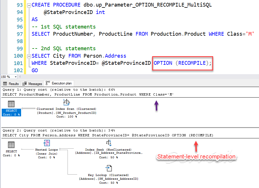 德瑞克：SQL Server 學習筆記: [SQL Server] Parameter Sniffing: OPTION (RECOMPILE)