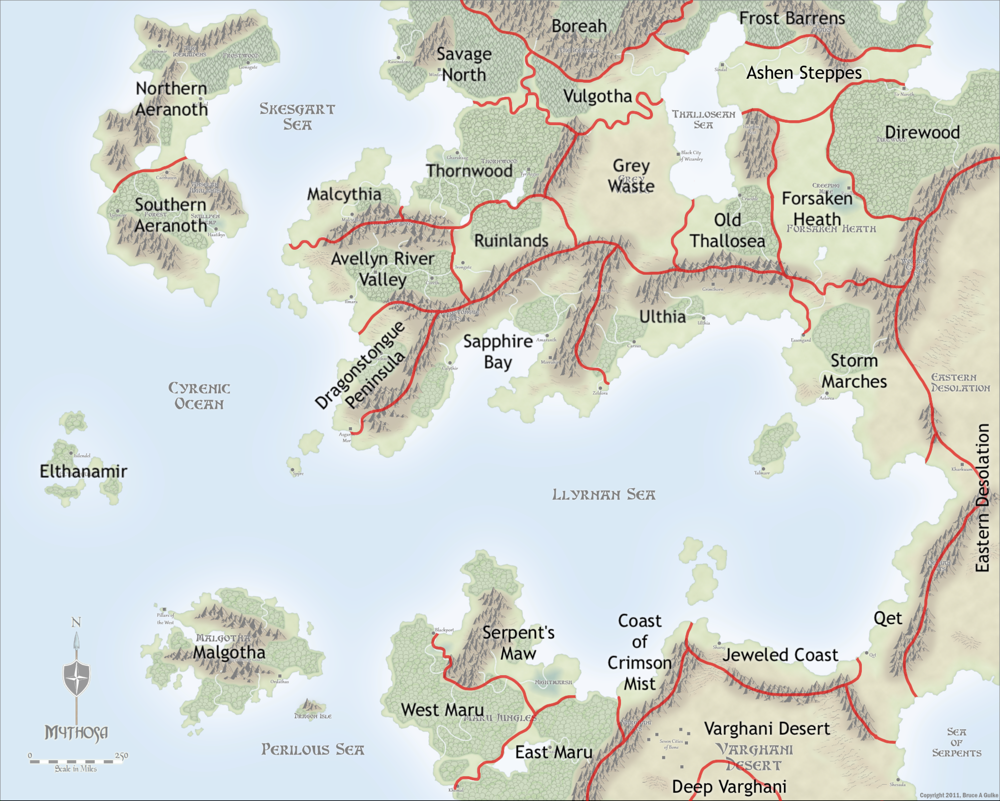 Mythosa Regions Map