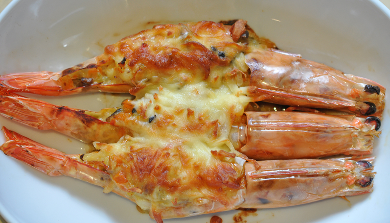 boneless chicken recipes: Prawns Thermidor