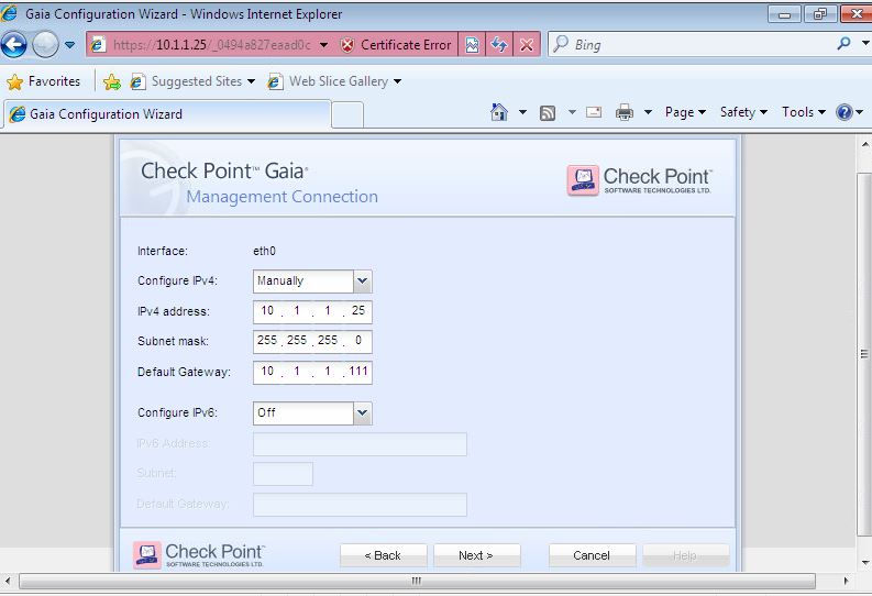 My Check Point CCSA Journal: Check Point Gaia R77 Installation