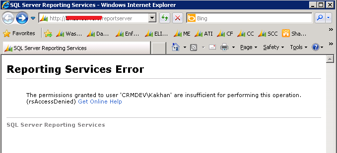 CRM 2011: Report Server error message about insufficient permissions