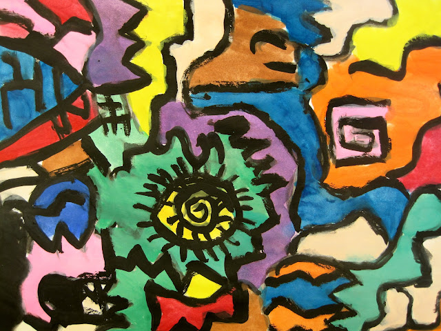 Barstow Art: Abstract Paintings by 4th Grade