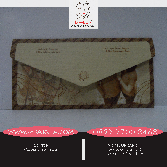 Contoh Model Undangan Landscape Lipat 2