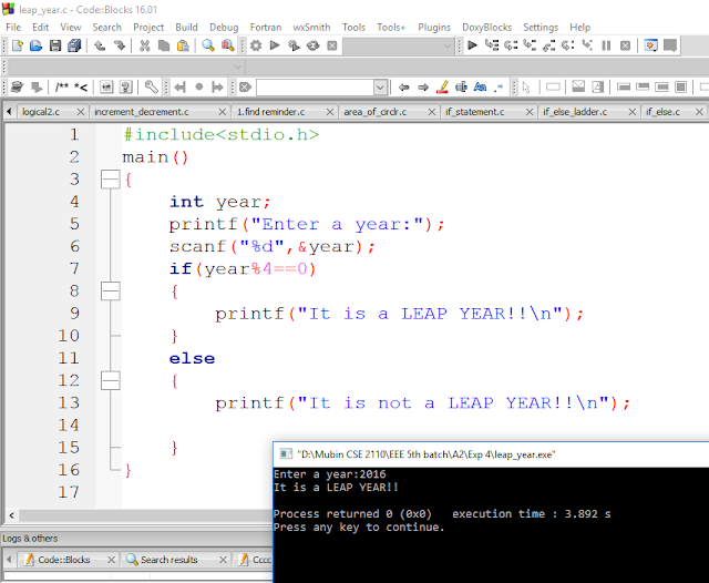 Black-White Mubin | মুবিনের রাফখাতা: C programming:Simple C Codes with output