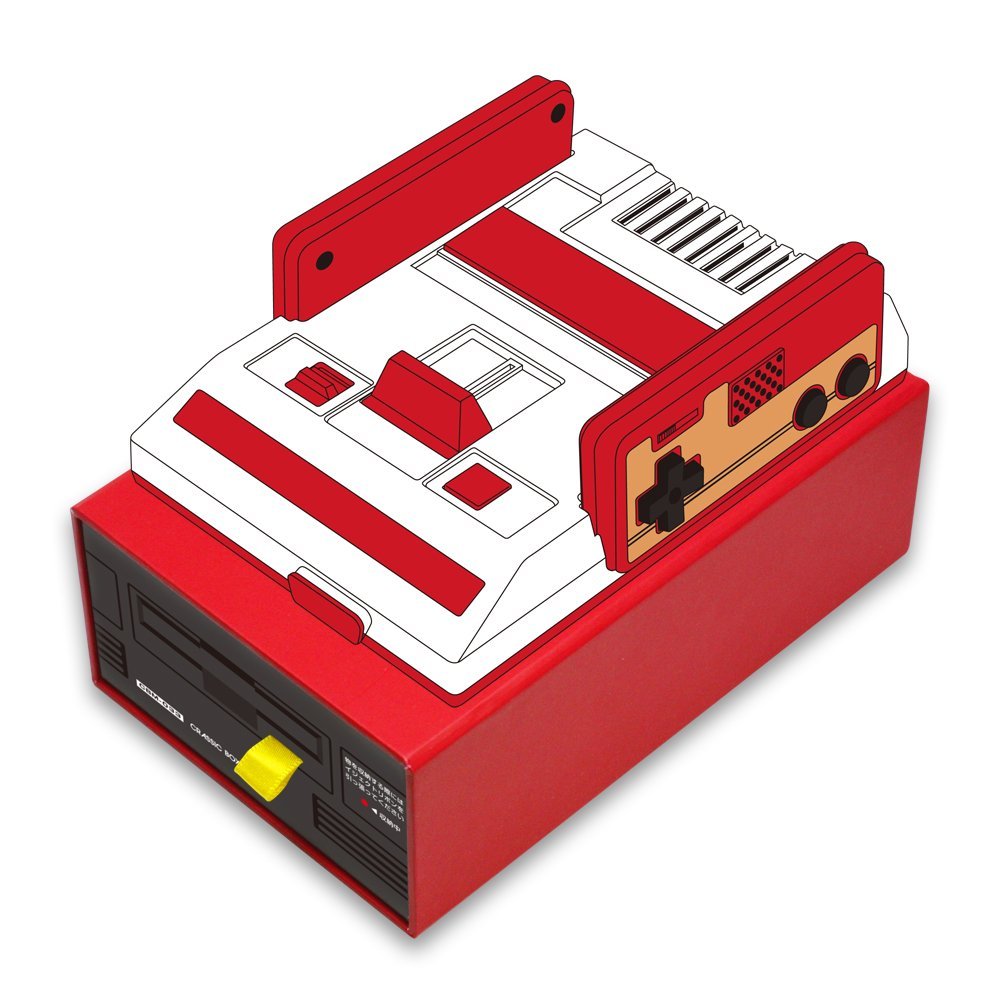 Estojo estilo Famicom Disk System que serve como apoio ao Famicom Mini ...